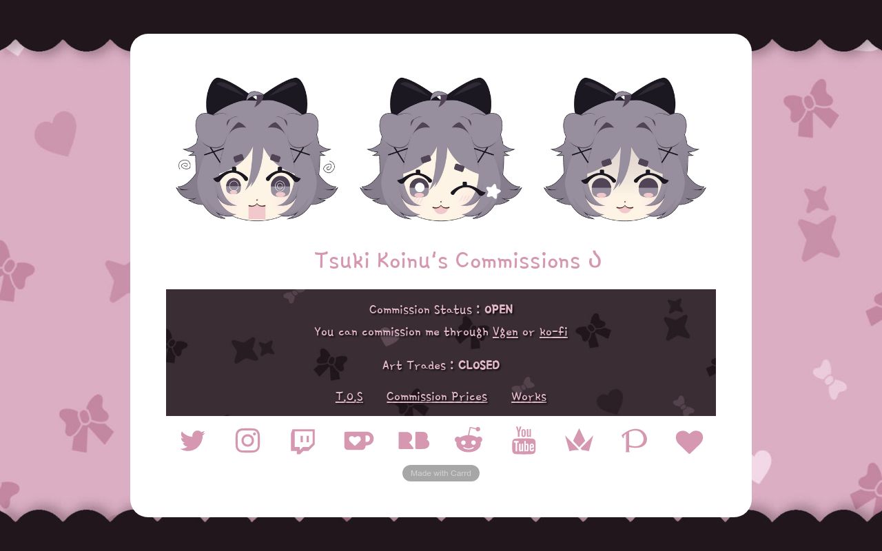 Tsukis Commission Card